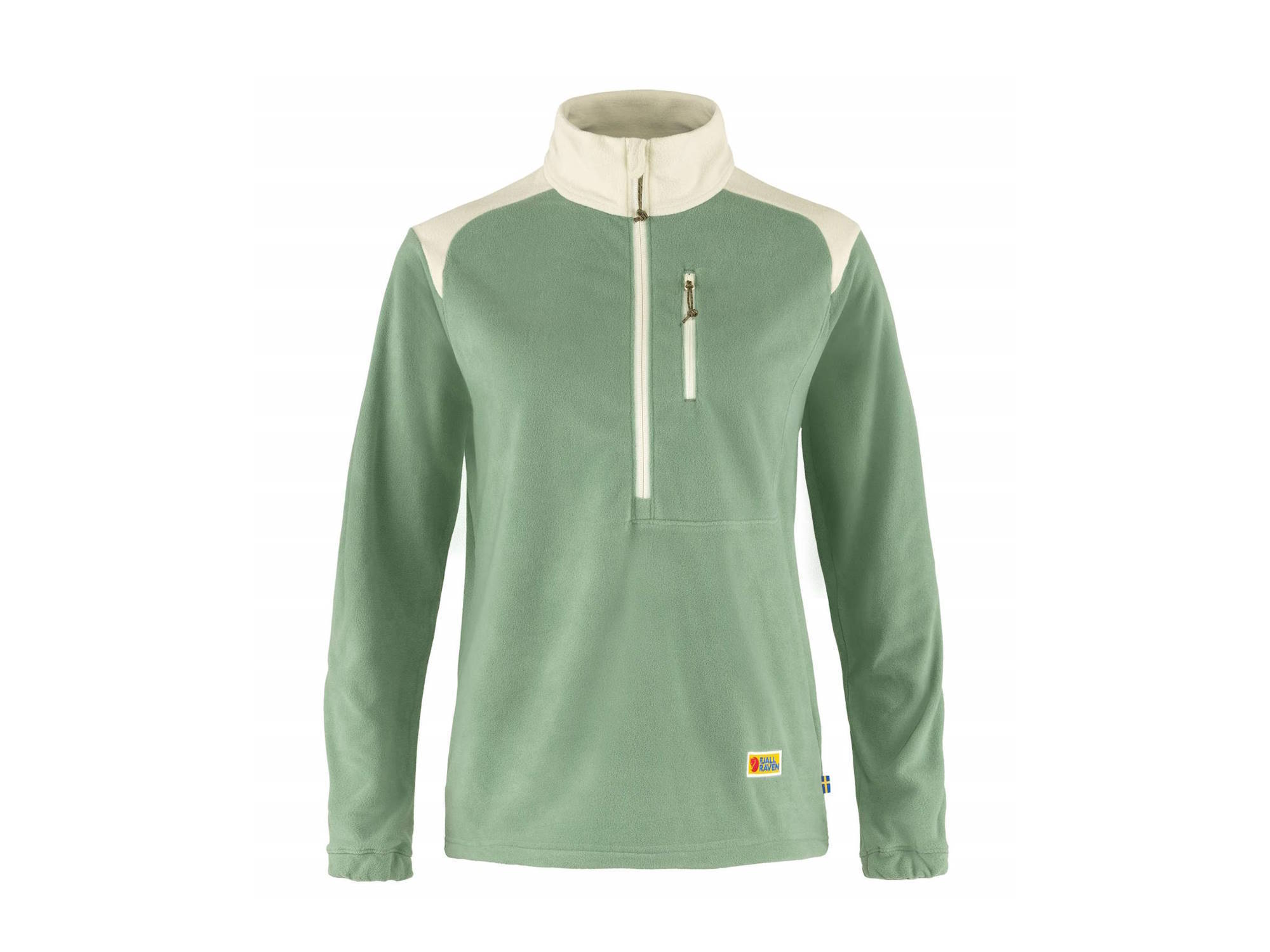 Fjällräven Vardag ite Damen Fleece Pullover Sage Green/Chalk White ...